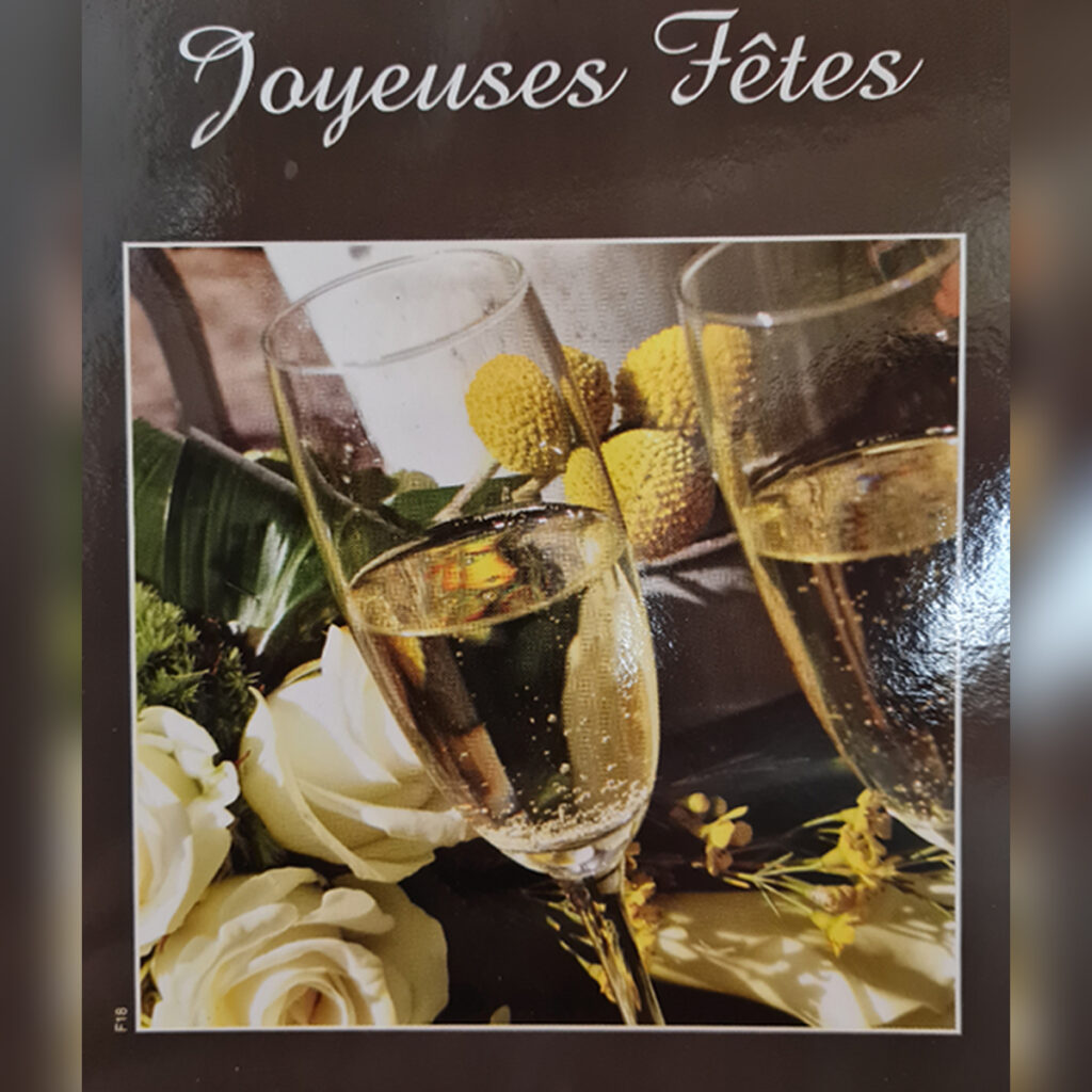 Carte message Joyeuses fêtes - Aux Boutons d'Or